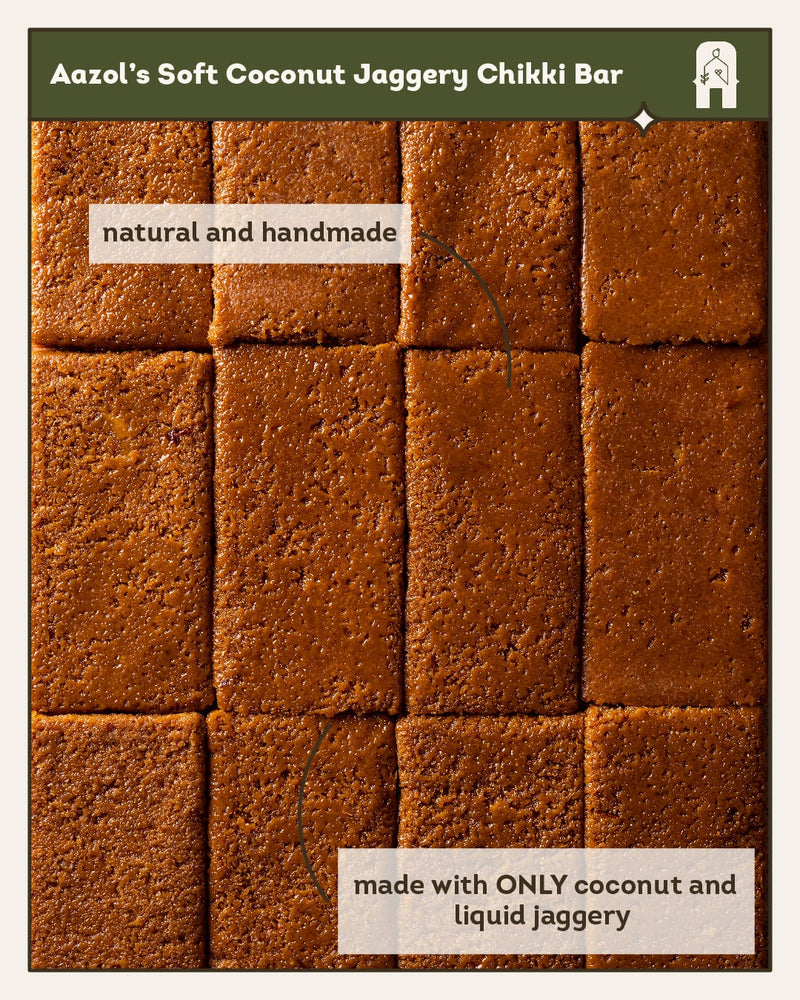 Soft Coconut Jaggery Chikki Bar | Energy Bar, Healthy Indian Snack ...