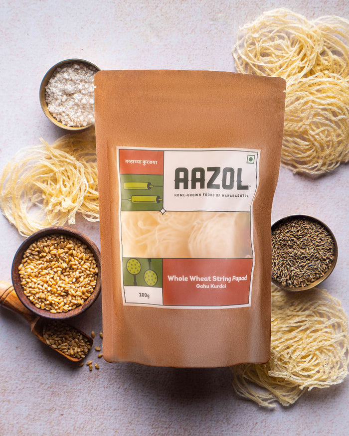 Whole Wheat String Papad | Gahu Kurdai - Aazol: Home-grown Foods of ...